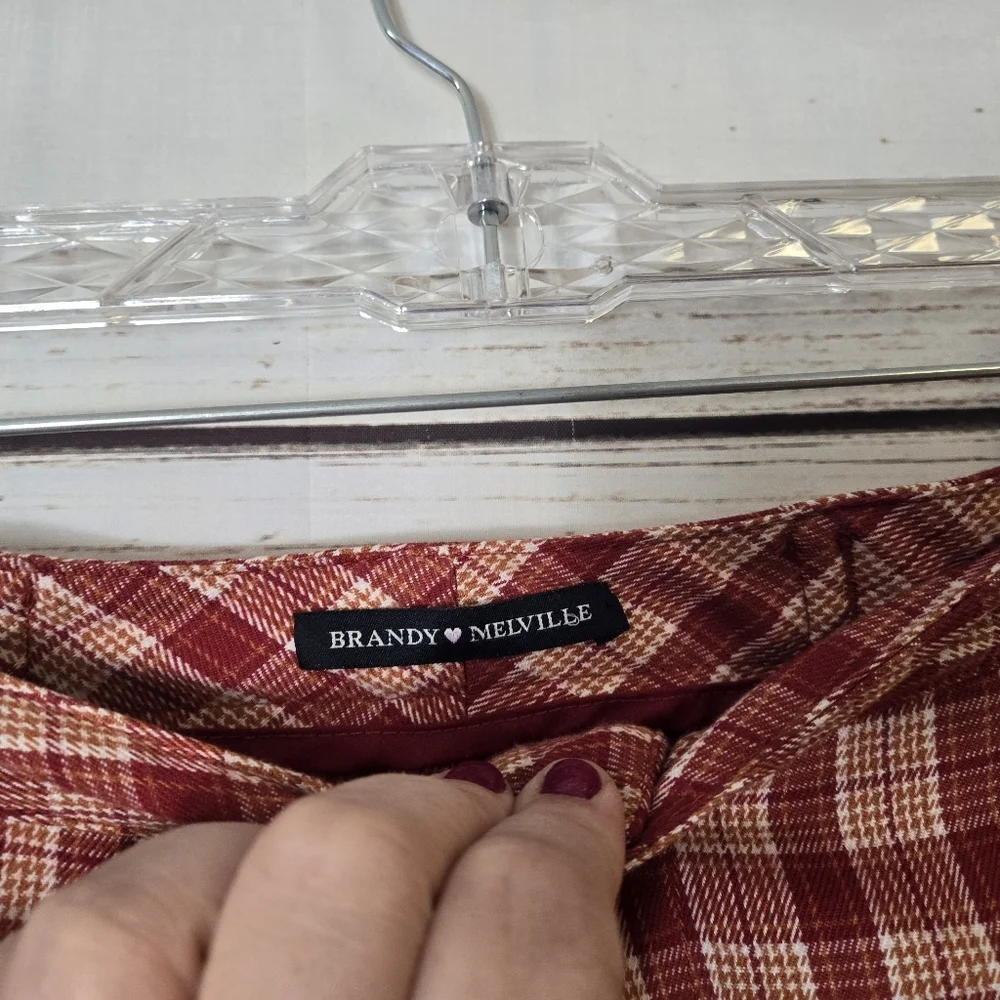 Brandy Melville | Pants & Jumpsuits | Brandy Melville Valentina Plaid ...